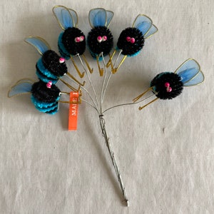 6 Amazing Vintage Chenille Bees Made in Japan UNUSED With Original ...