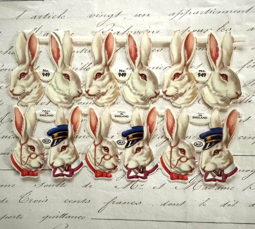 Vintage/antique Easter Bunny Rabbit Diecut Victorian Scrap 12 Pcs - Etsy