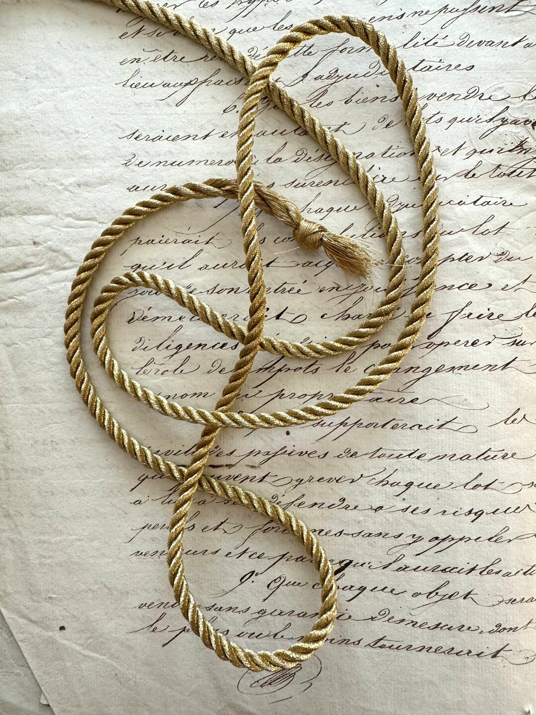1 Yard Gold Metallic Rope Cord Trim 1/4" - Etsy