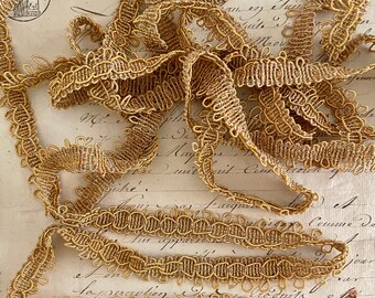 3 Yds Vintage Antique French Dk Gold Metallic Mesh Trim - Etsy