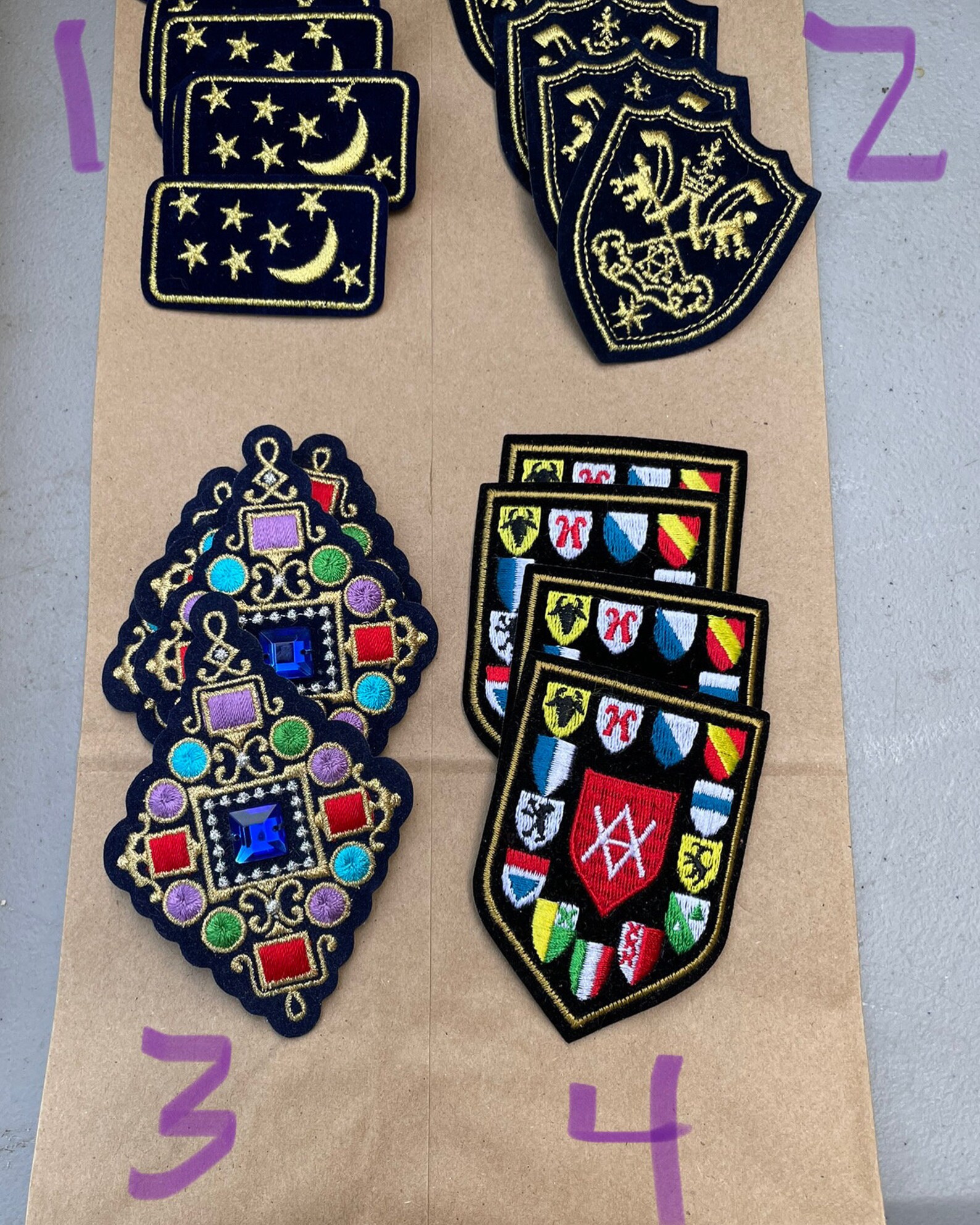 Vintage Iron on Crests 4 Pieces per Style - Etsy