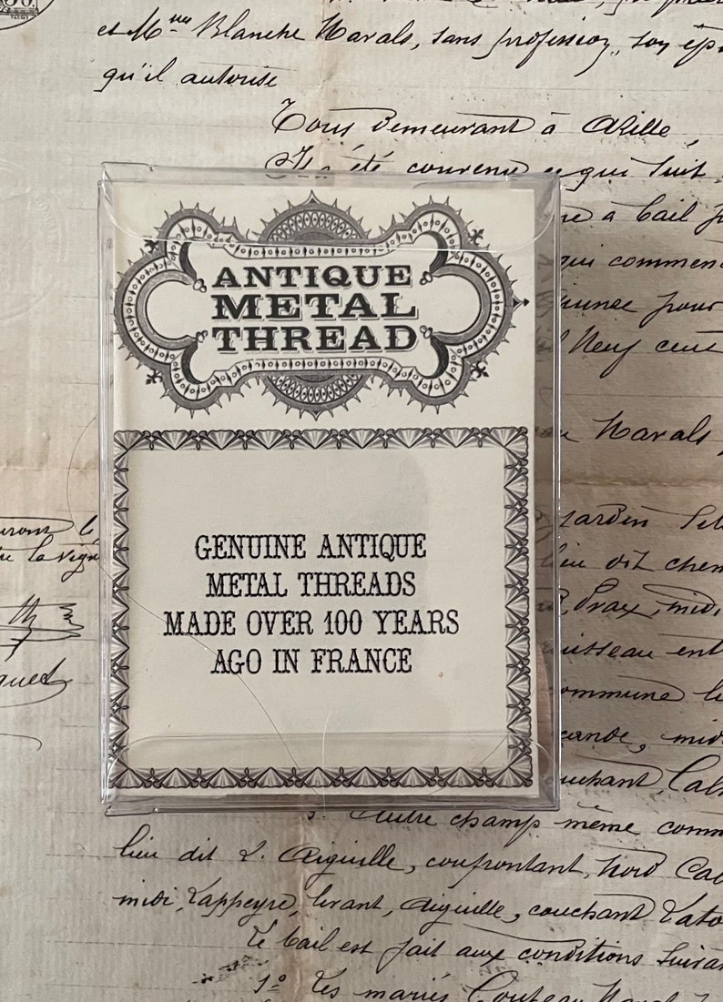 Vintage Antique All Gold French Metallic Thread and Plate - Fly Tying ...