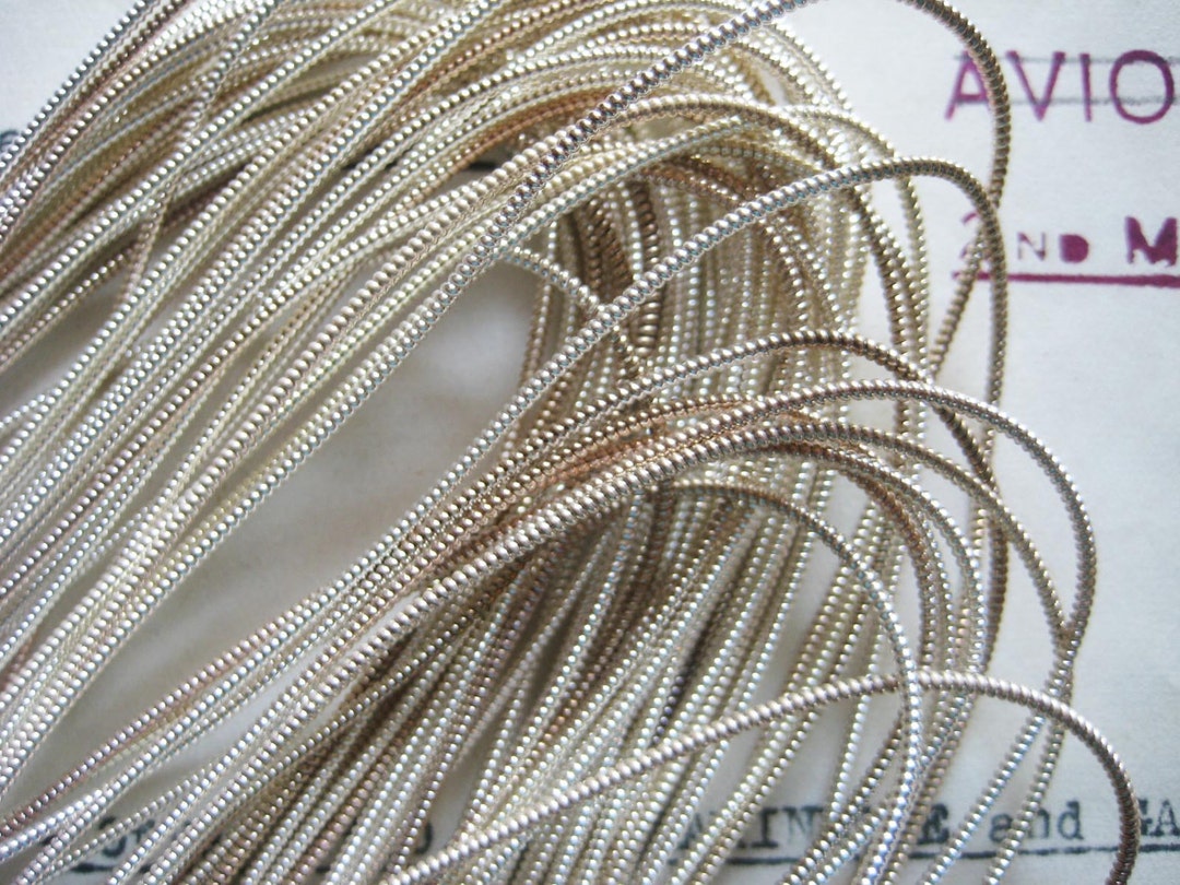 1 Pc AUTHENTIC FRENCH Vintage Silver Metal Thread Pearl Purl Jaceron ...