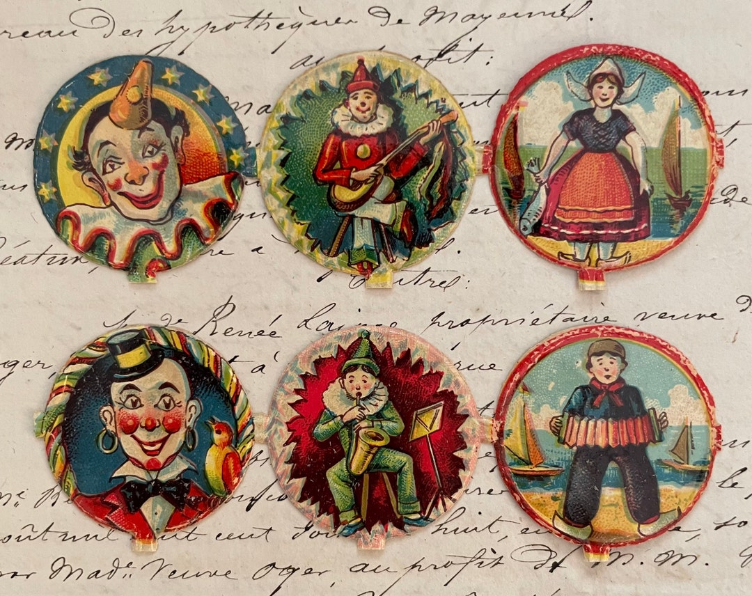 Vintage/antique Funny Clowns & Children Diecut Victorian Scrap 6 Pcs - Etsy