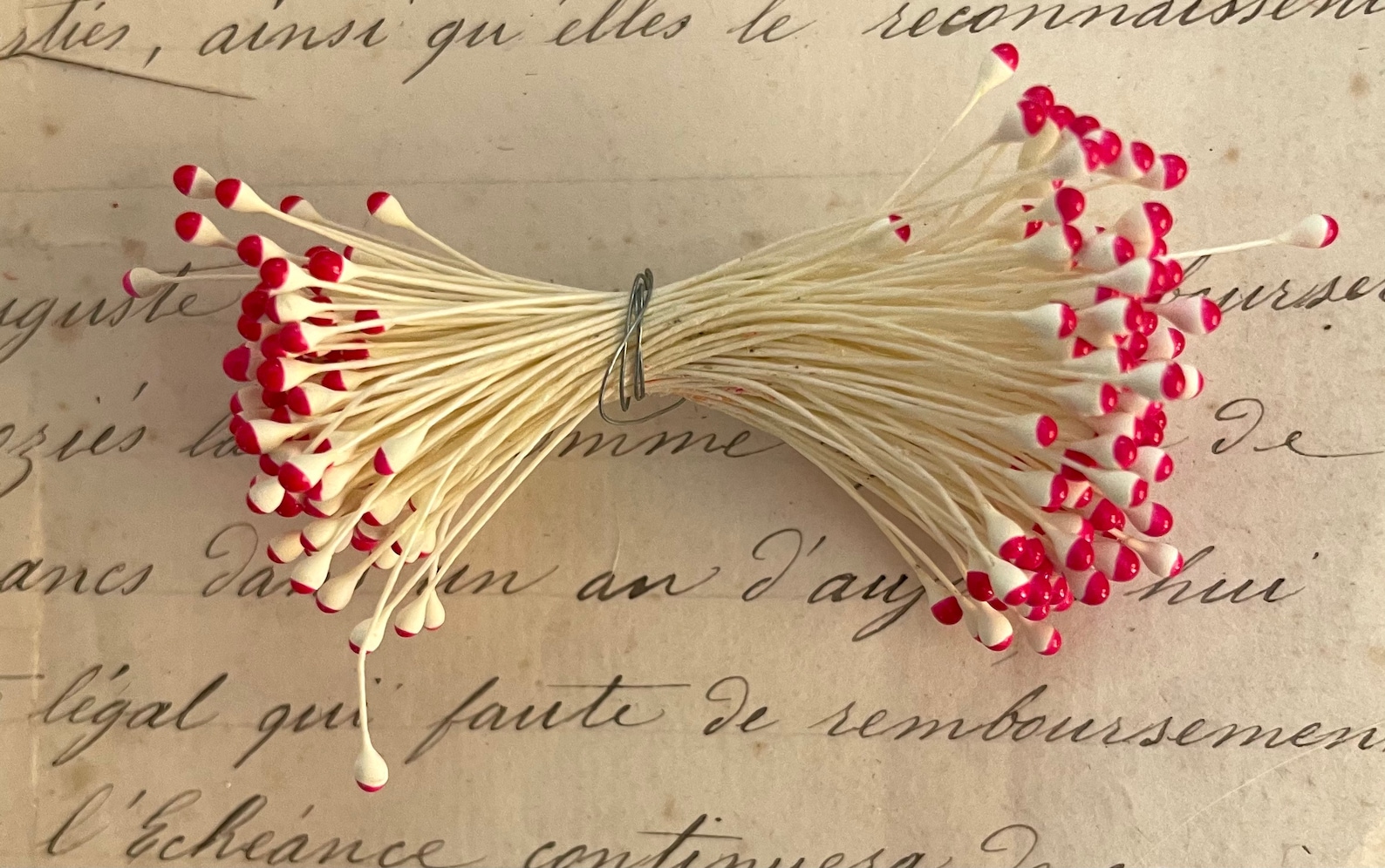 Vintage/antique Stamens 144 Double Head Stems Millinery UNUSED 6 Colors ...