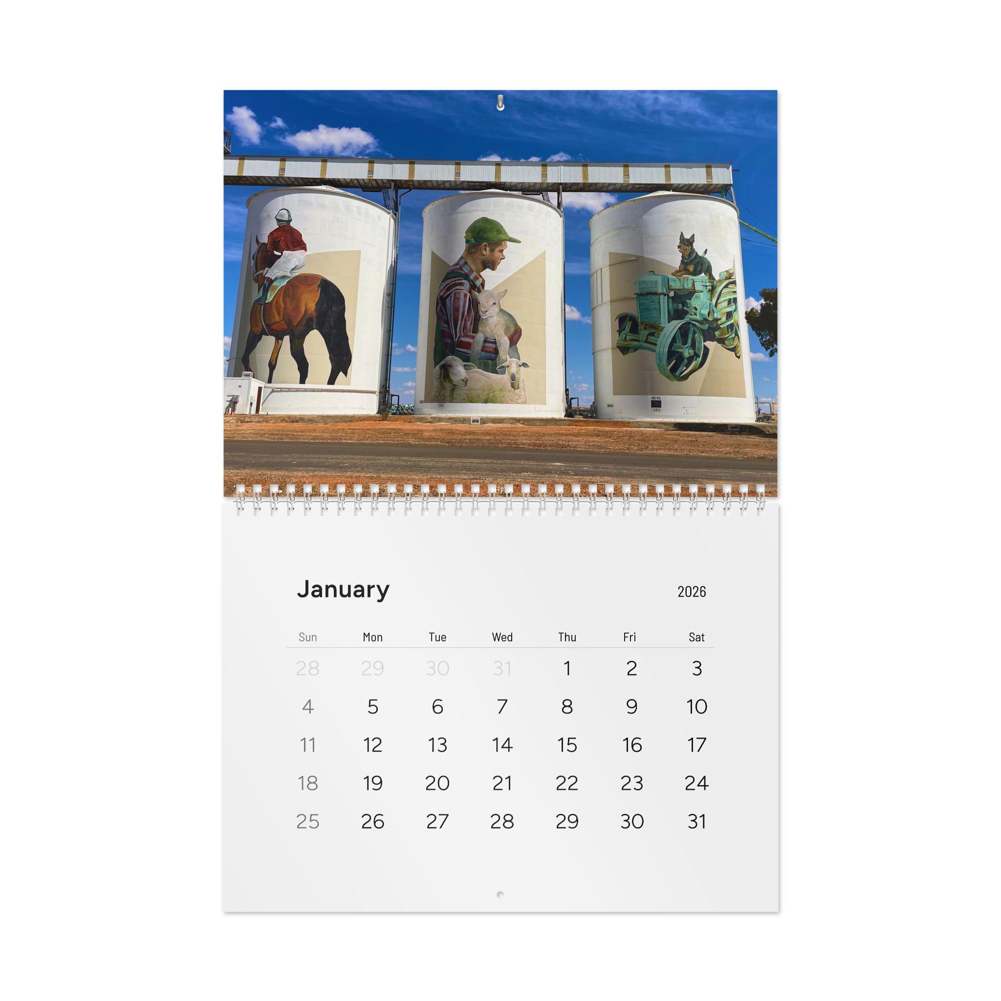 Australia Silo Art Wall Calendar for 2026 - Decorative, Monthly Planner ...
