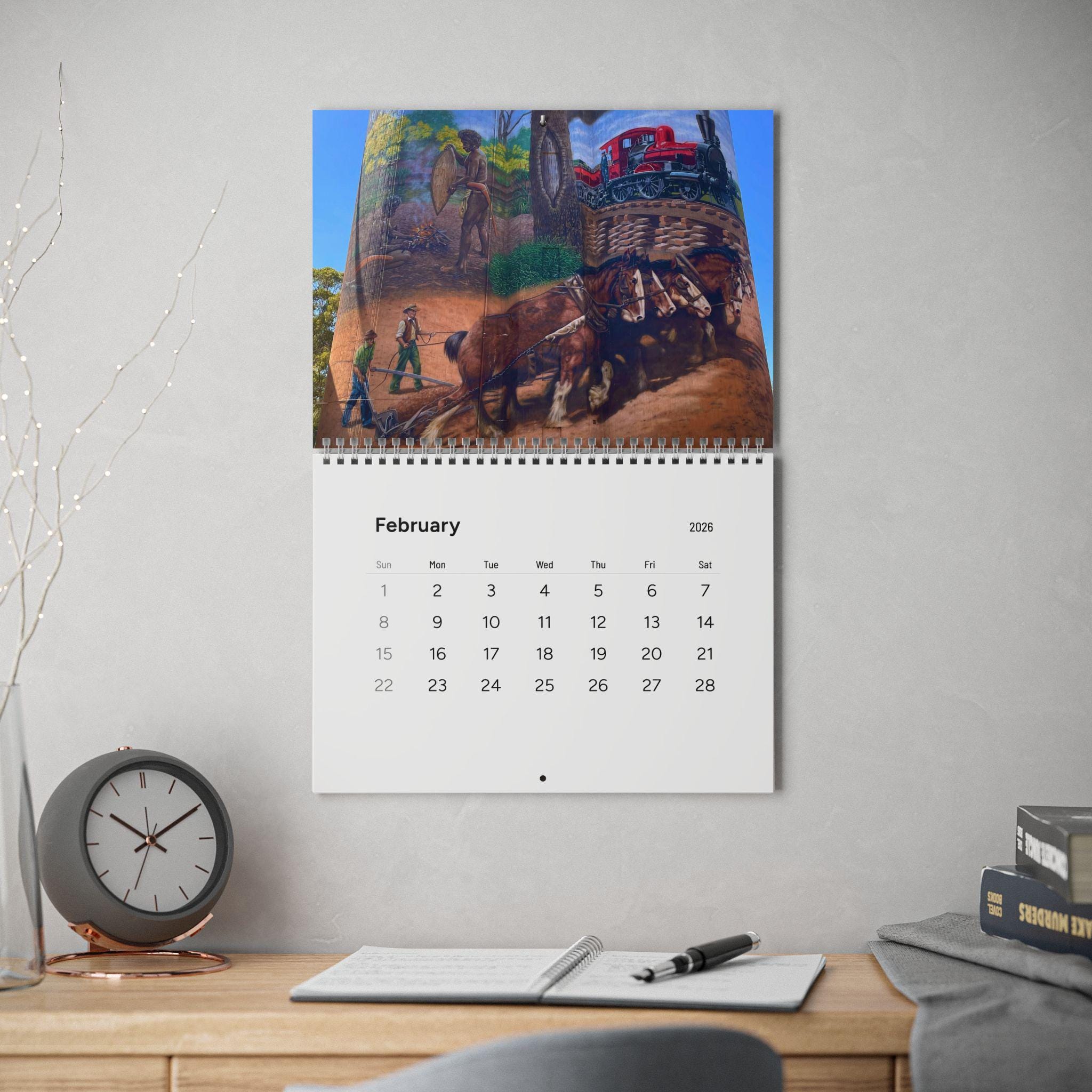 Australia Silo Art Wall Calendar for 2026 - Decorative, Monthly Planner ...