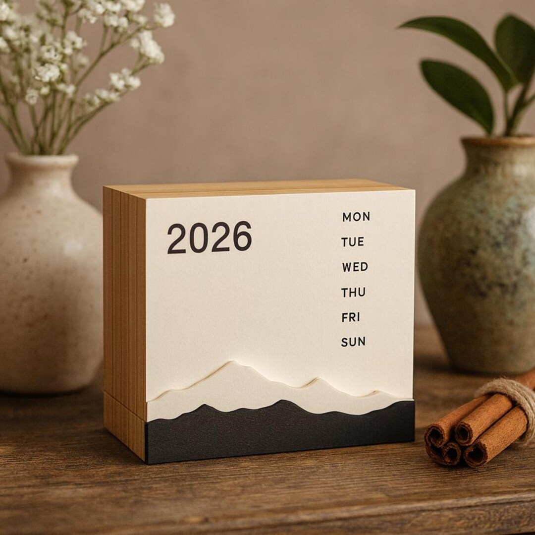 2026 3D Mountain Calendar | Himalayan Desk Art - Etsy