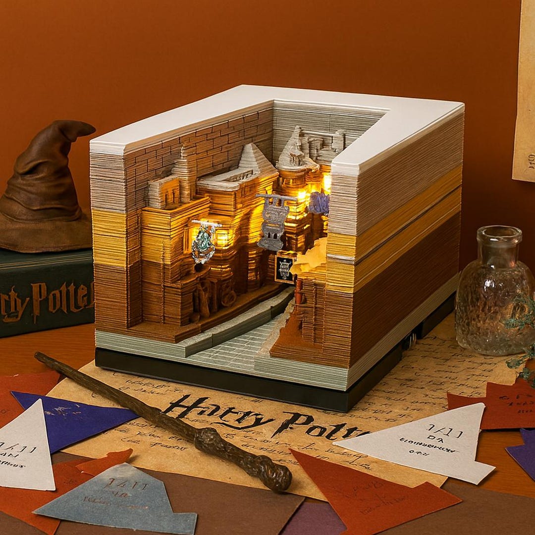 2026 Magic Diagon Alley Light-up 3D Paper Calendar | Potterhead Gift - Etsy