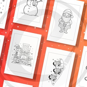Printable Christmas Coloring Book for Kids – 20 Pages (santa, Reindeer ...