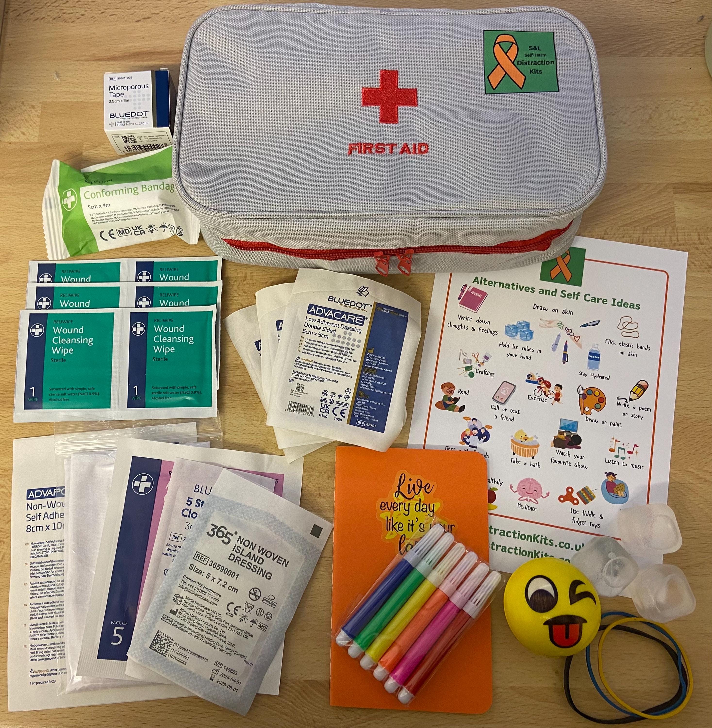 40 Piece Self Harm Safety Distraction Kit/first Aid/mental Health/safer ...