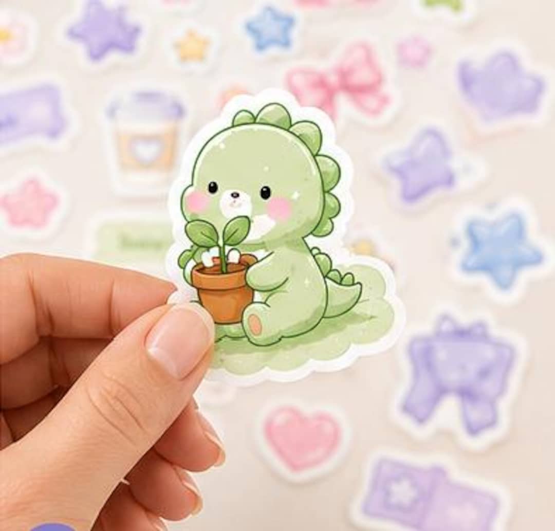 Kawaii Printable Sticker Pack | Pastel Planner Journal Art (PNG ...