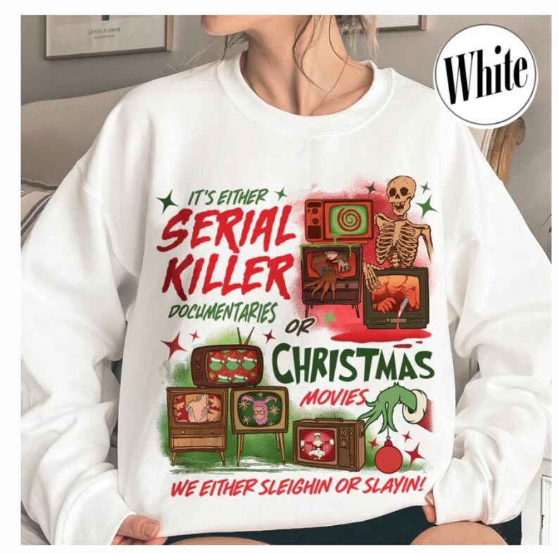 Serial Killer or Christmas Movies PNG, Funny True Crime Holiday ...