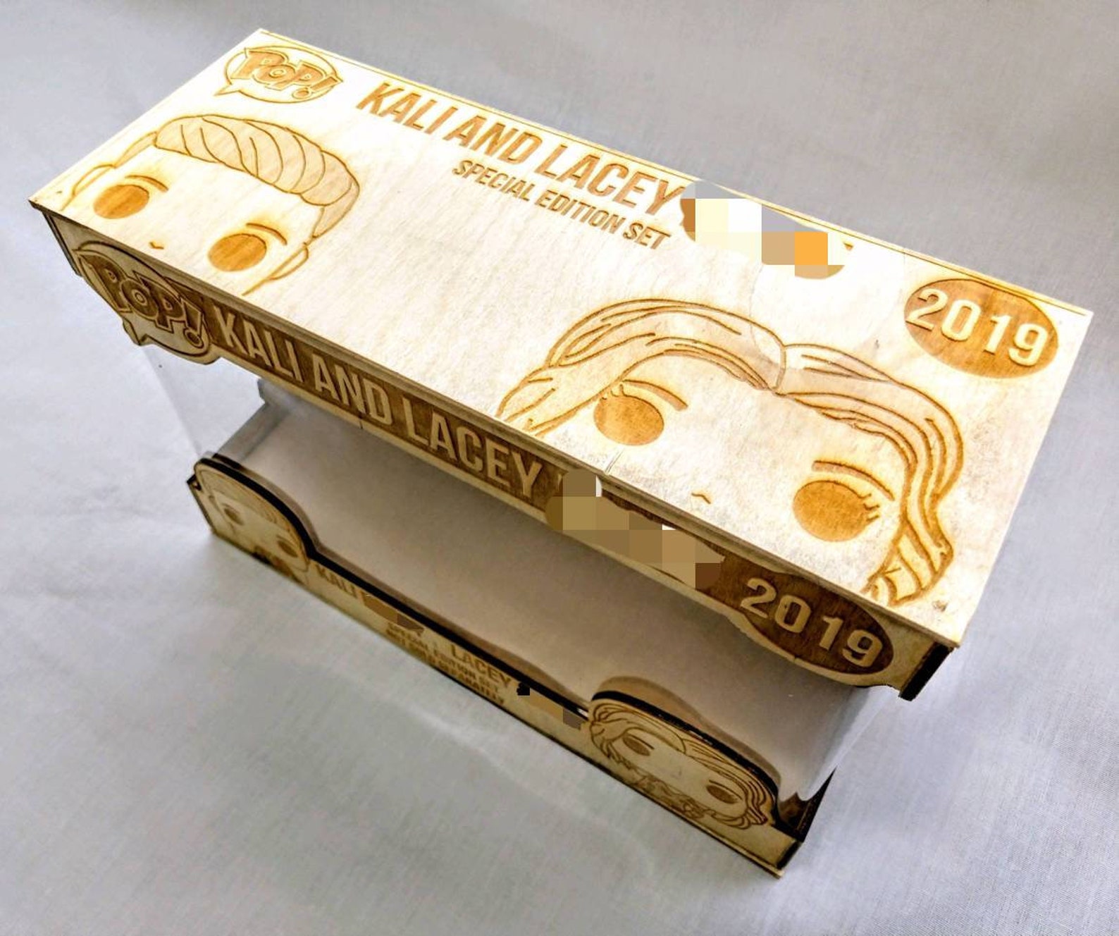 Customizable Dual Funko Pop Inspired Engraved Wood Box | Etsy