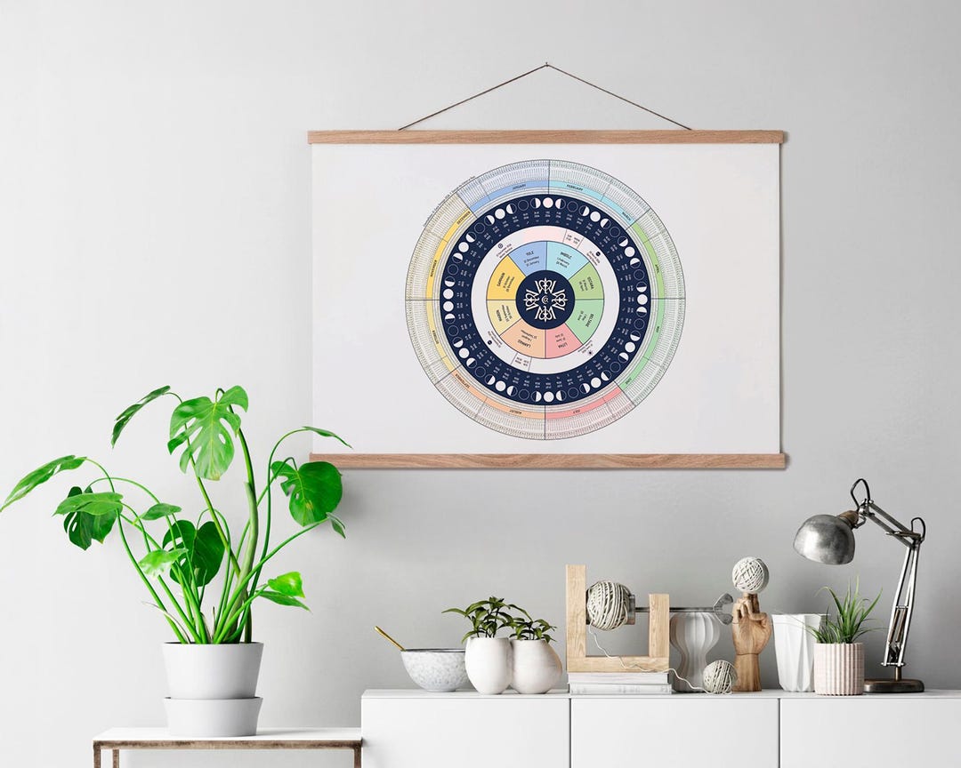 Numerology Lunar Wall Calendar 2026 (instruction Included) With Wooden ...