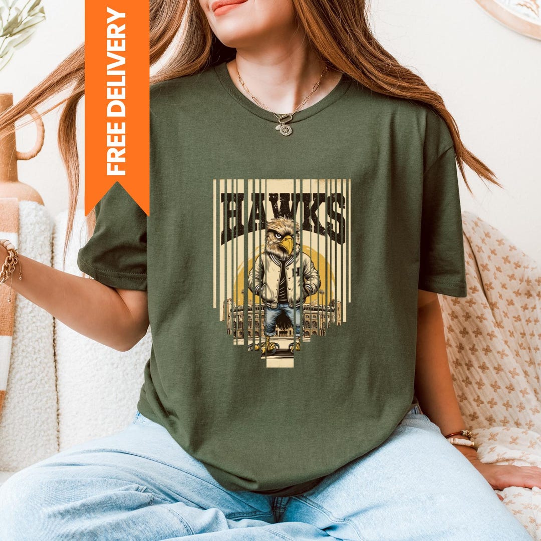 Hawk Territory Game Day Tee | Vintage Football Graphic Shirt | Unisex ...