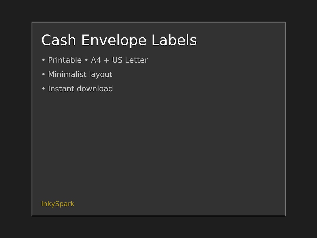 Cash Envelope Labels Printable | Budget Binder Stickers | Money ...