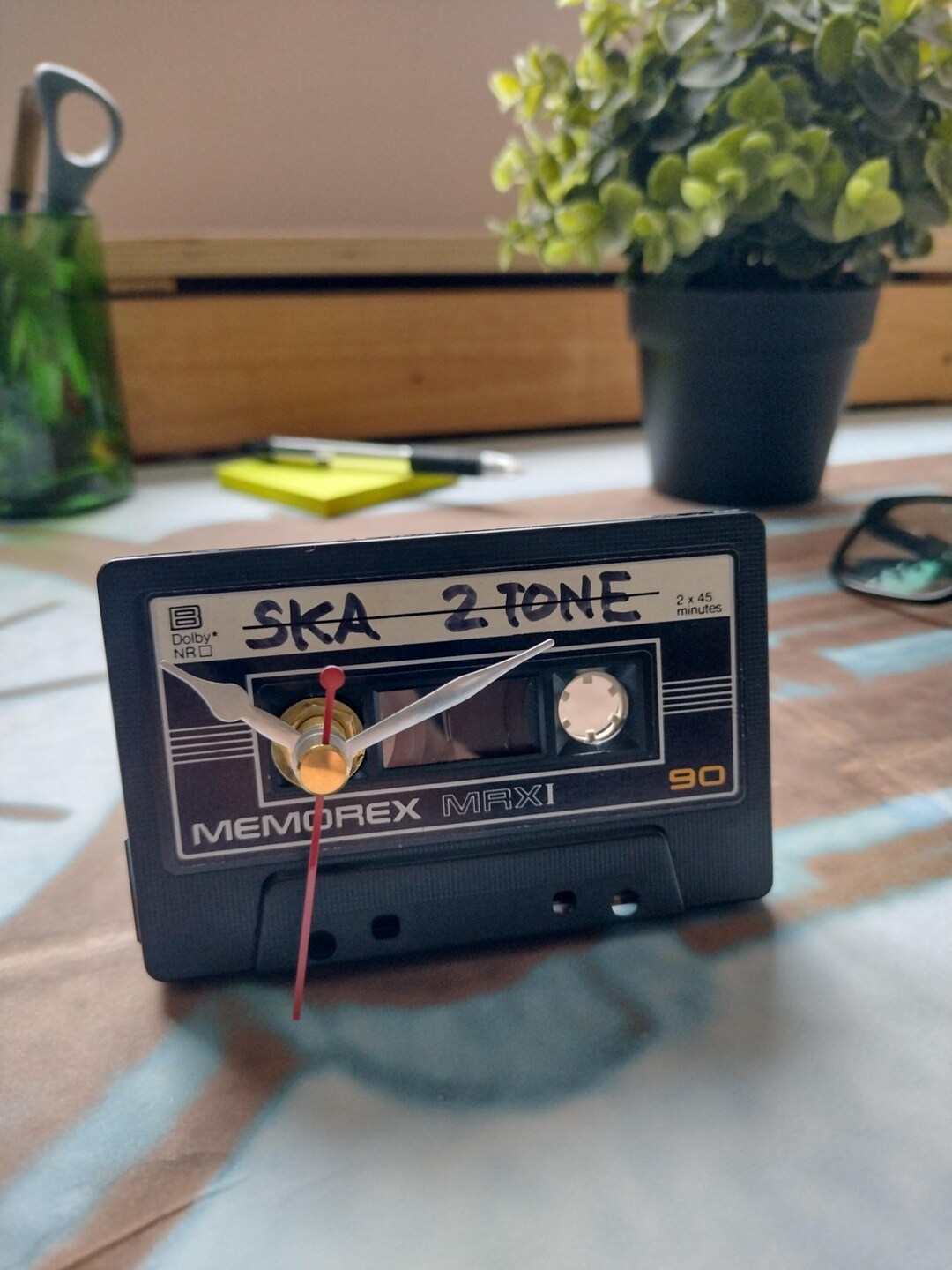 Modified Cassette Tape Desk Clock, Ska Music Themed Home Decor - Etsy