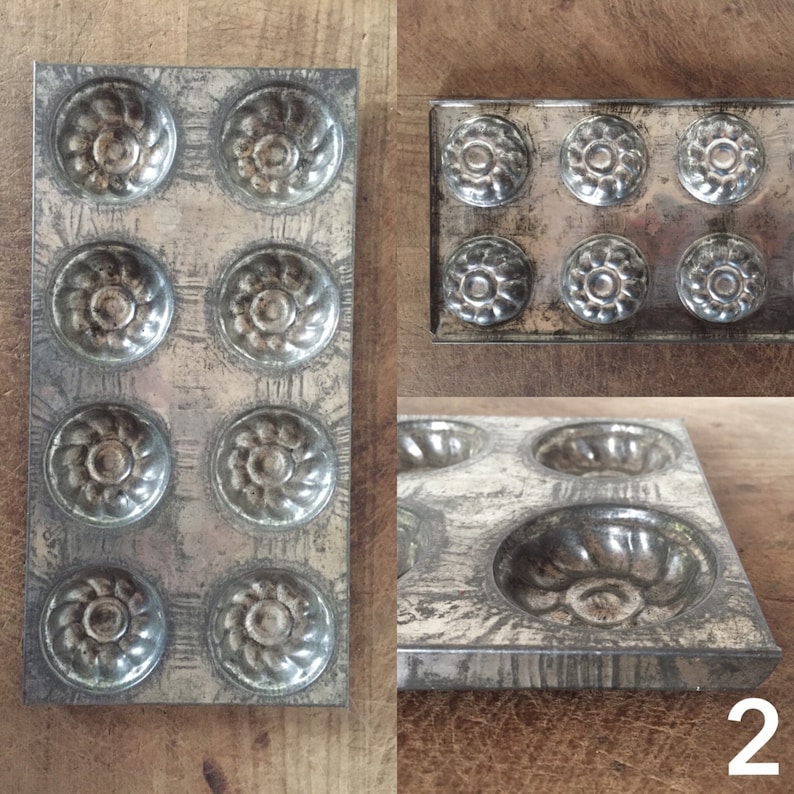 Vintage Tin Baking Mold Pan / Pastry Pan / Candy Mold - Etsy