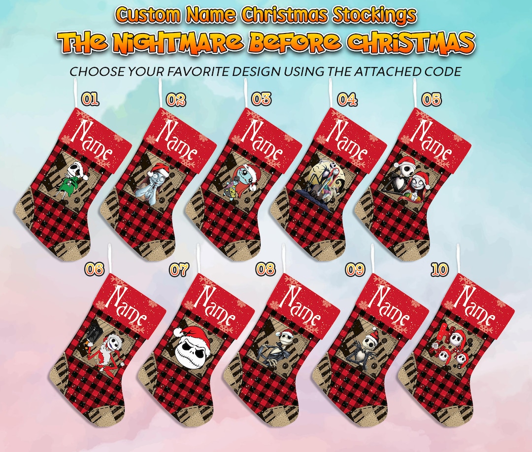 Personalized Christmas Cartoon Stockings, Custom Name Christmas ...