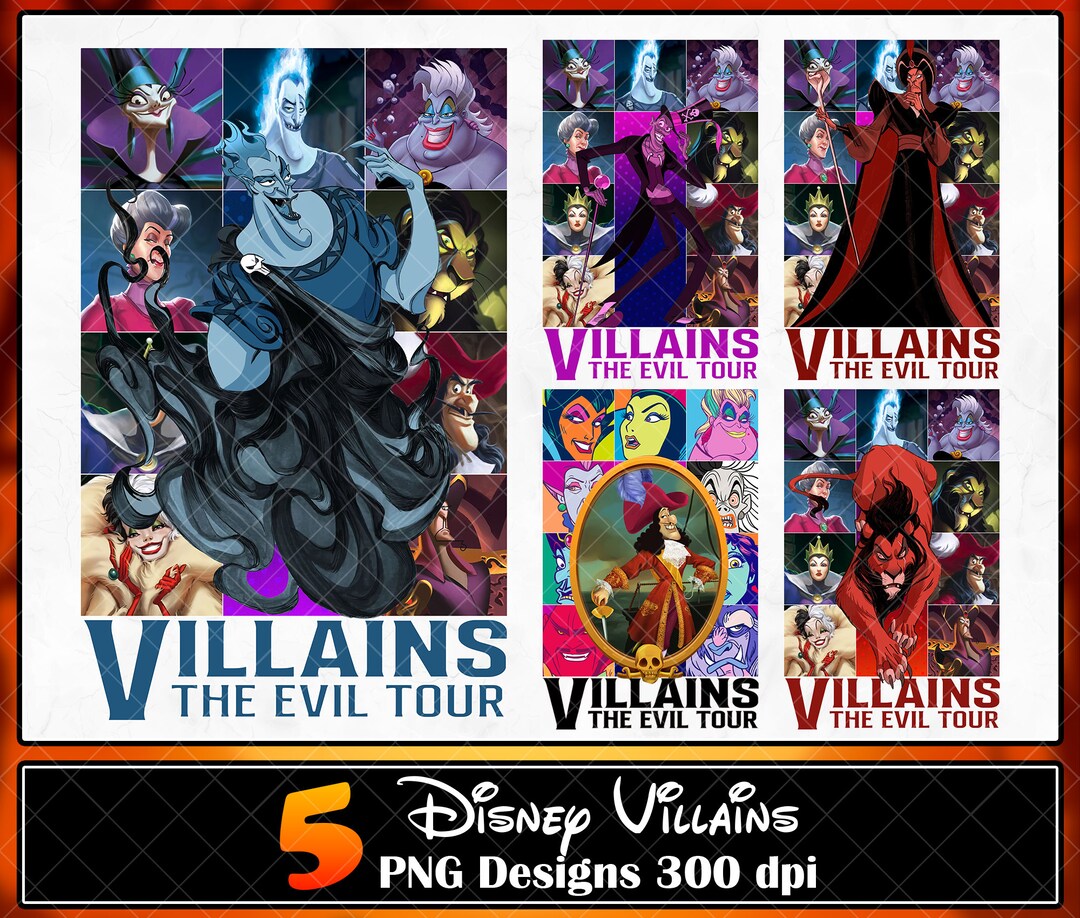 Villanos The Evil Tour Set 5 PNG Diseños Paquete, Villanos Personajes ...