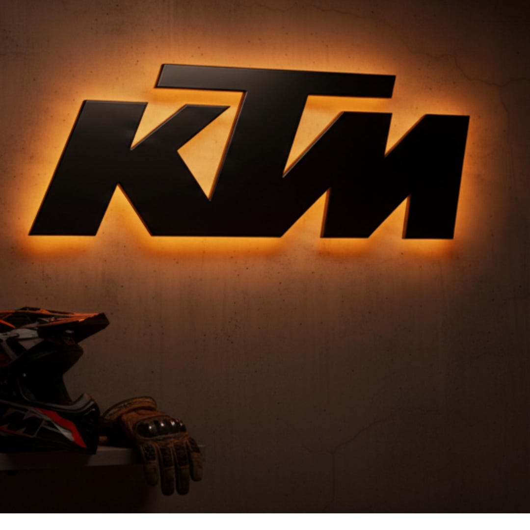 KTM Metal LED Logo | Motorcycle Garage Wall Decor - Etsy Canada