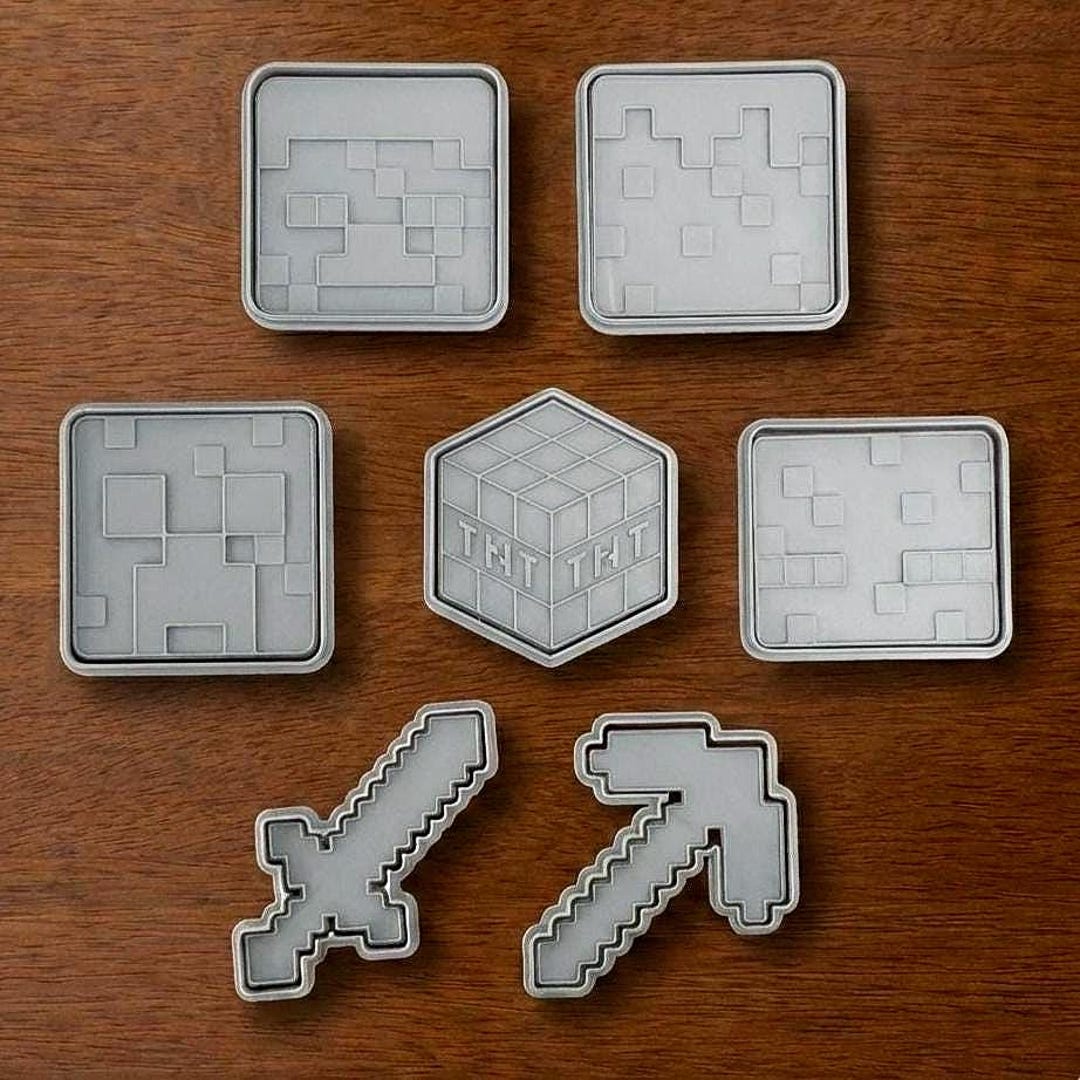 Minecraft Cookie Cutter Set – 3" Size for Birthday Parties & Gifts - Etsy