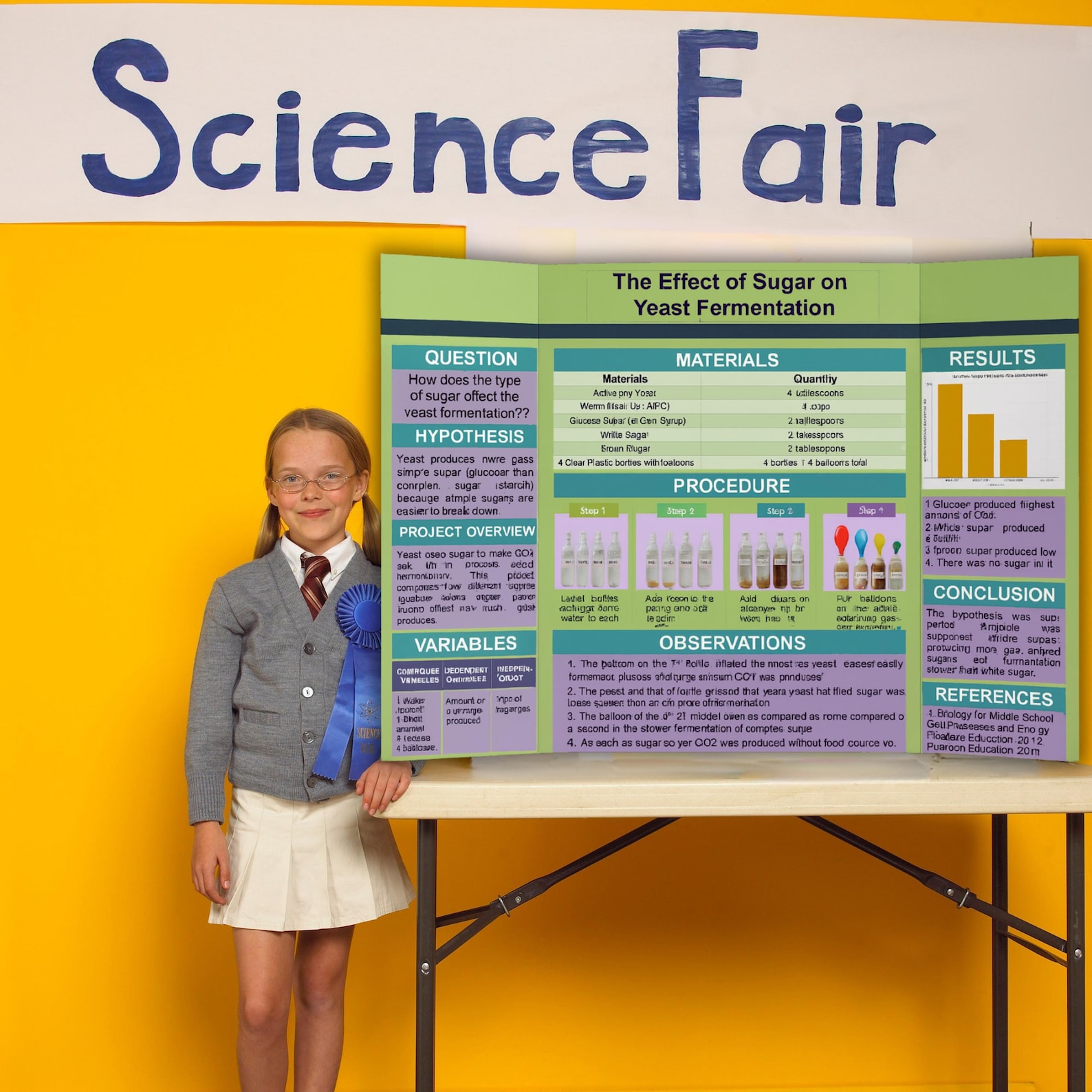 Ready to Print Science Fair Project & Template | STEM Trifold Display ...