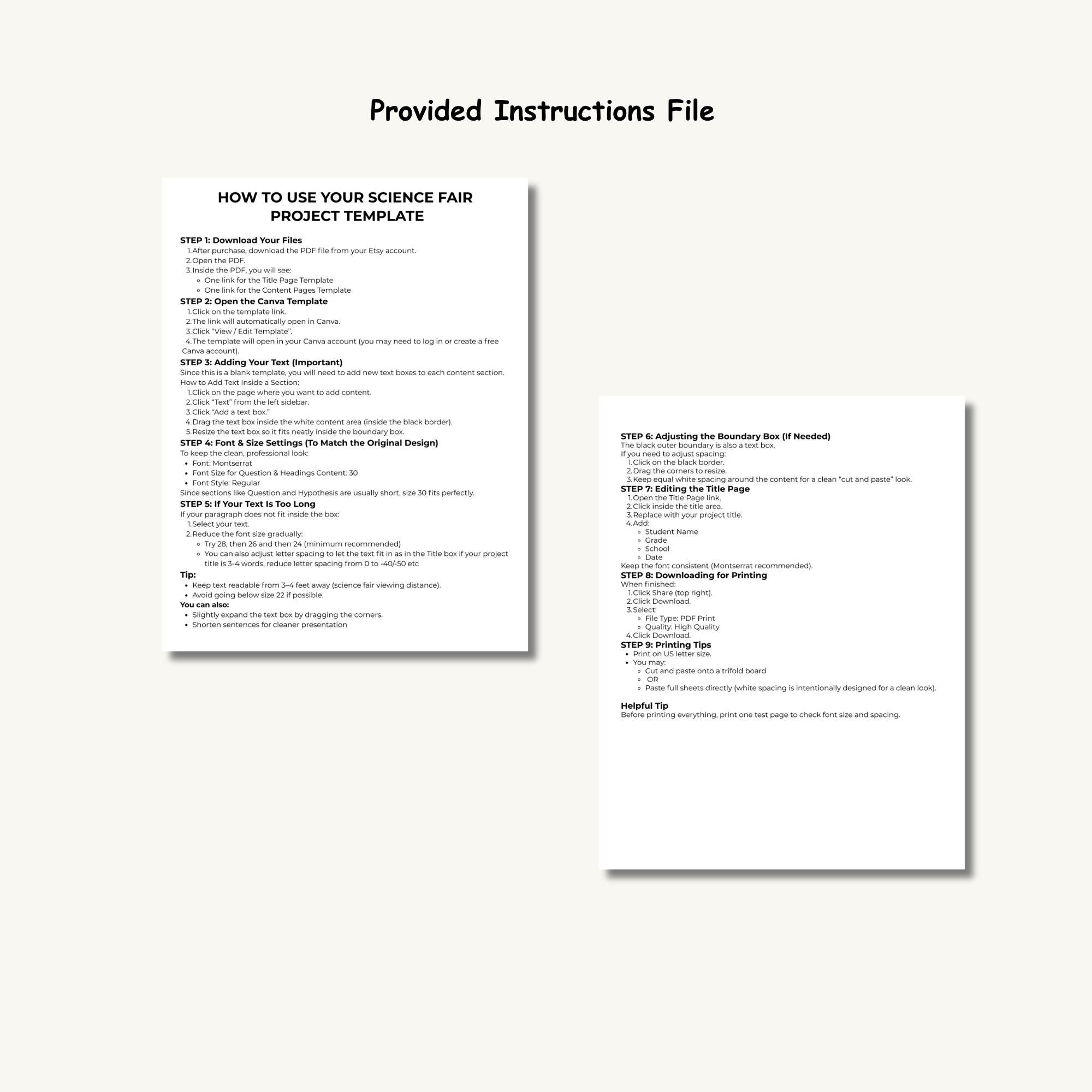 Science Fair Poster Template for DIY Project | Canva Editable |STEM ...