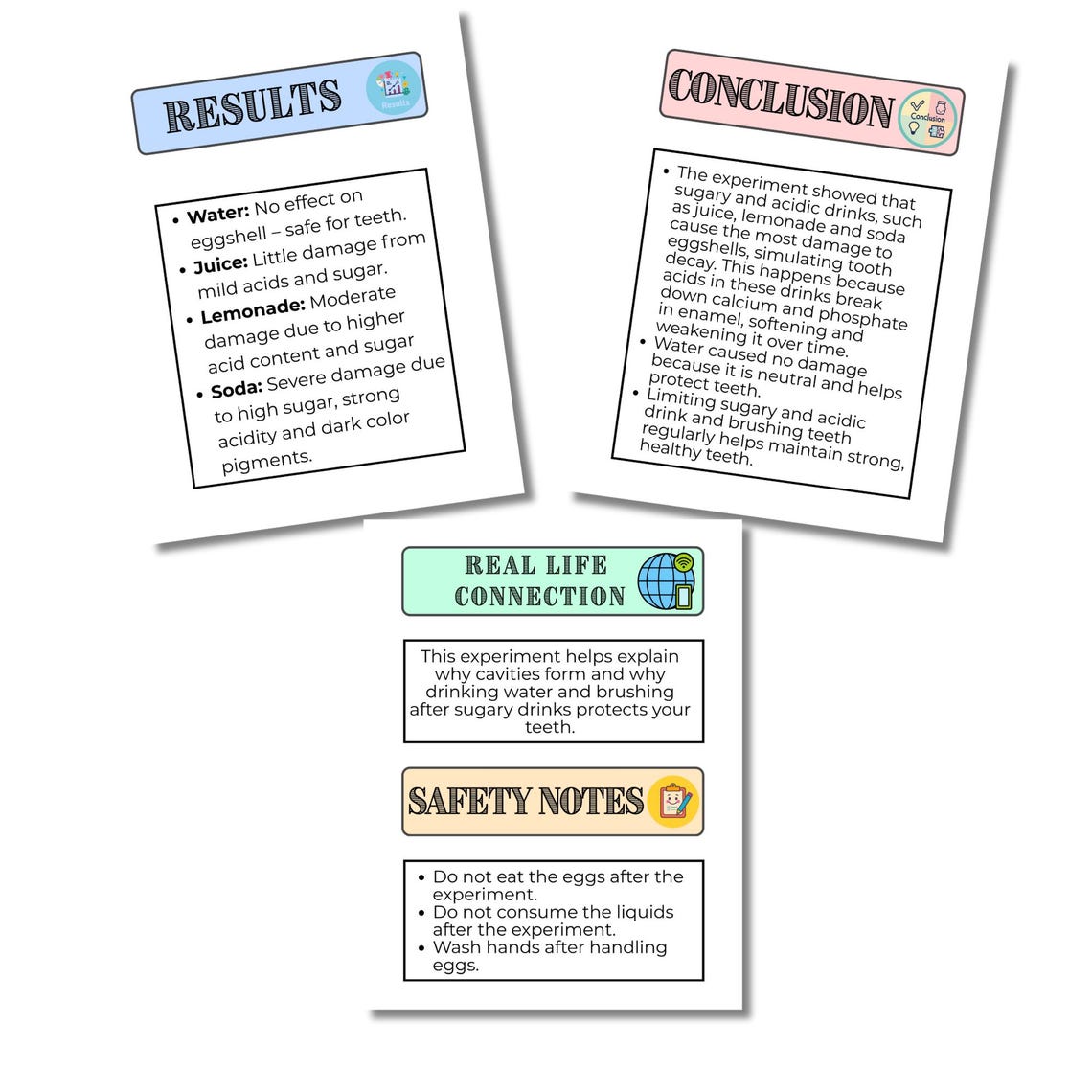 Tooth Decay Science Fair Project | Grades 2–5 | Editable & Printable US ...
