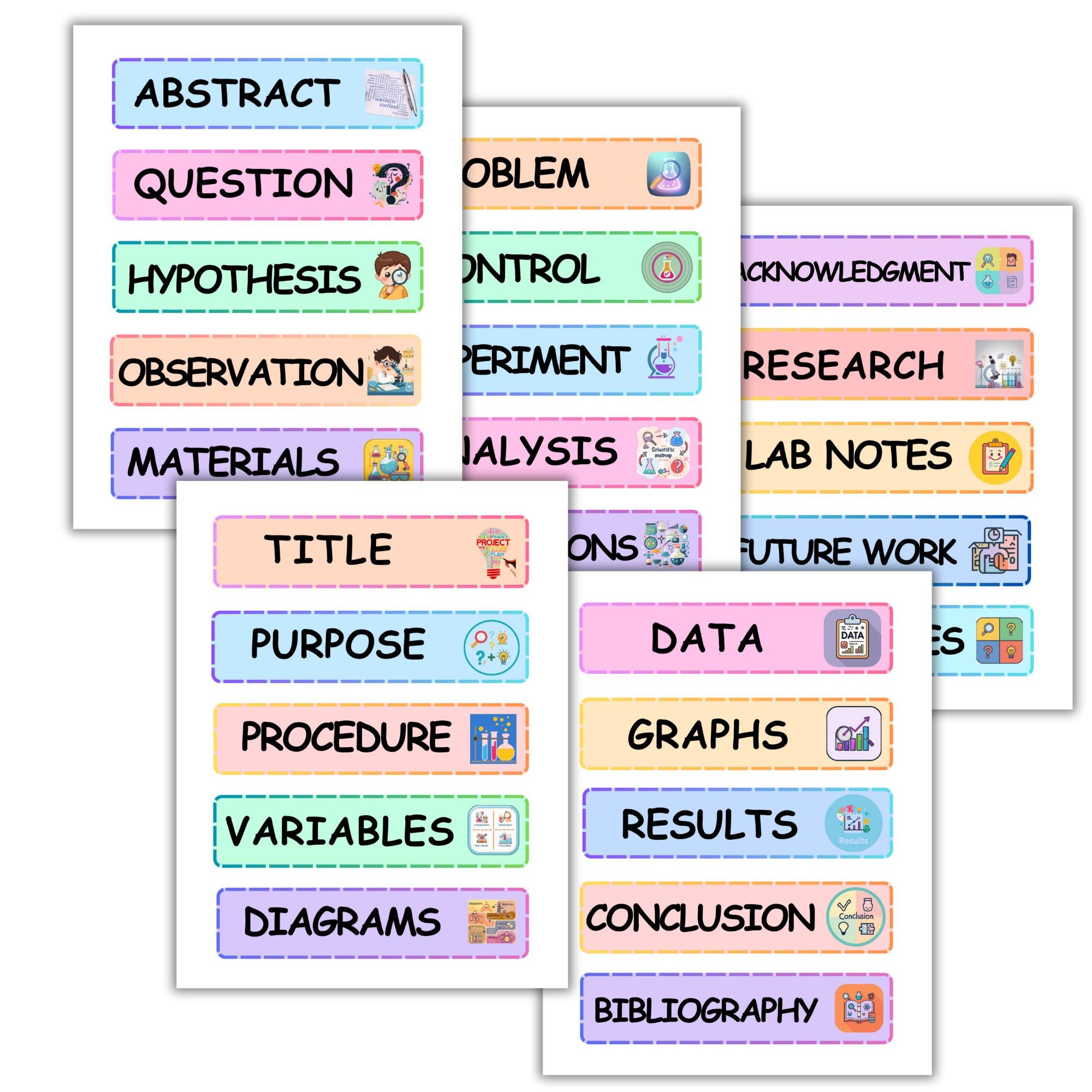 Printable Science Fair Labels | STEM Experiment Tags (PDF) - Etsy