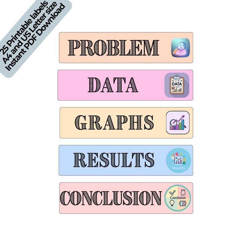 Science Fair Labels Printable | STEM Science Experiment Labels ...