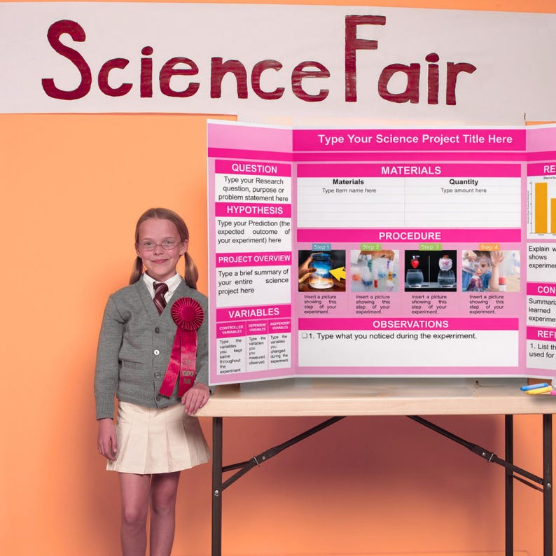 Editable 48x36 Science Fair Trifold Board Template | A0 Poster Project ...