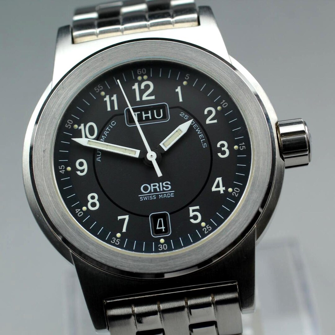 ORIS Big Crown 7500 Silver Black Dial 40mm Day Date Automatic Men's ...