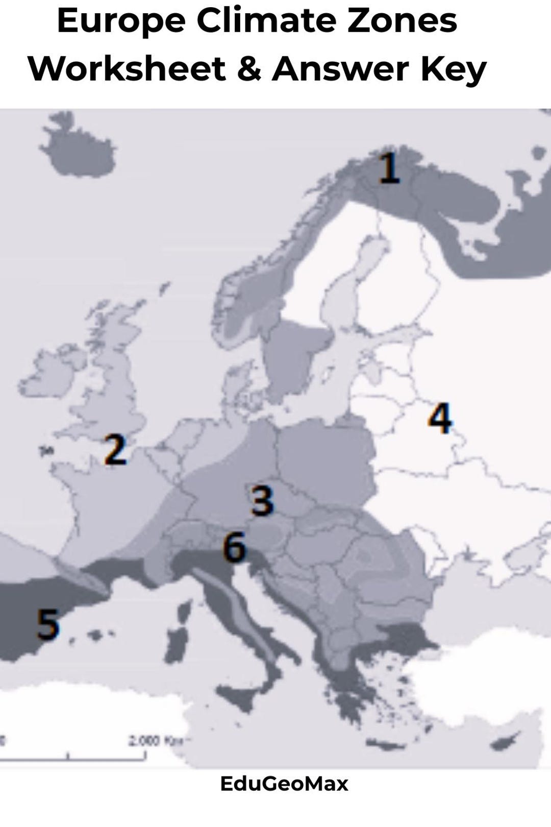 Europe Climate Zones Worksheet | Map Activity, Labeling, Geography ...