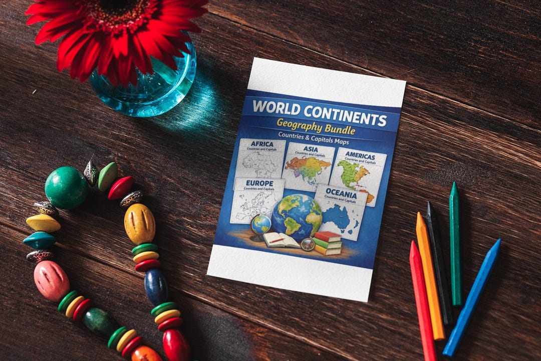 World Continents Geography Bundle – Maps, Countries & Capitals ...