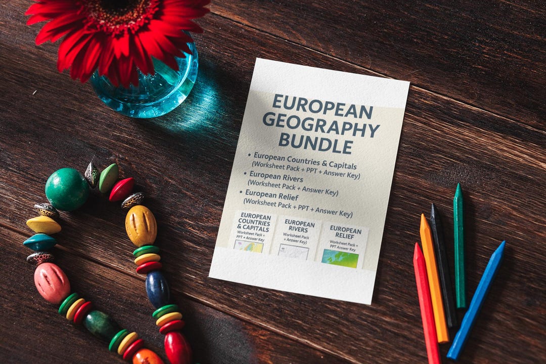 European Geography MEGA Pack | Worksheets, PPT Activities (digital ...