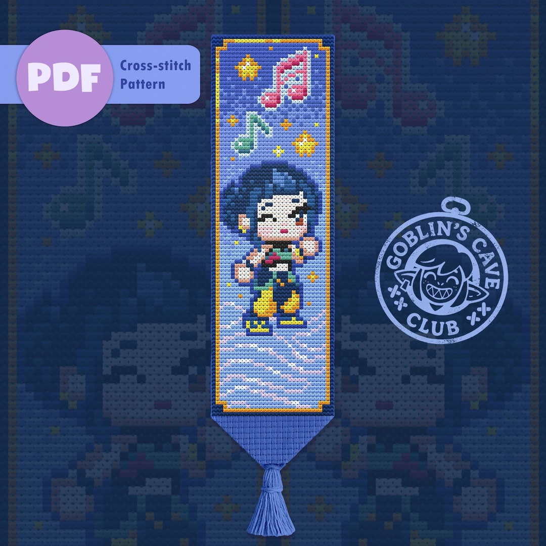 K-pop Demon Hunters Cross Stitch Bookmark Pattern. Zoey PDF Pattern ...