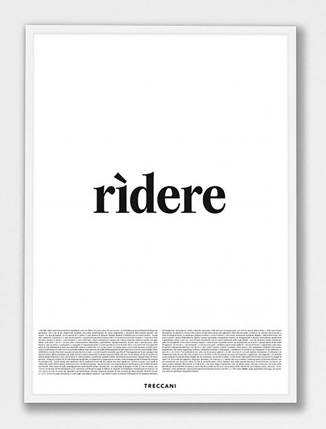 Poster "laughing" - From the Definition Line of Treccani Emporium - Etsy