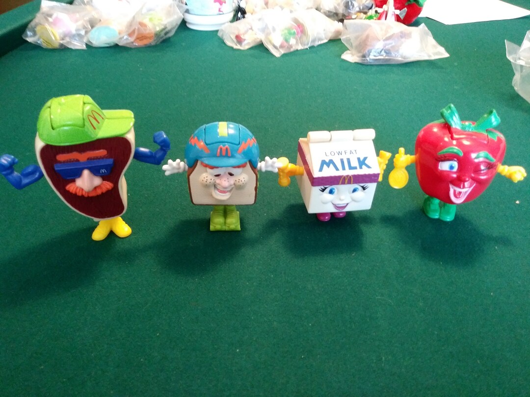 Mcdonald's 1992 Happy Meal Promos Food Fundamentals Complete Set of 4 ...