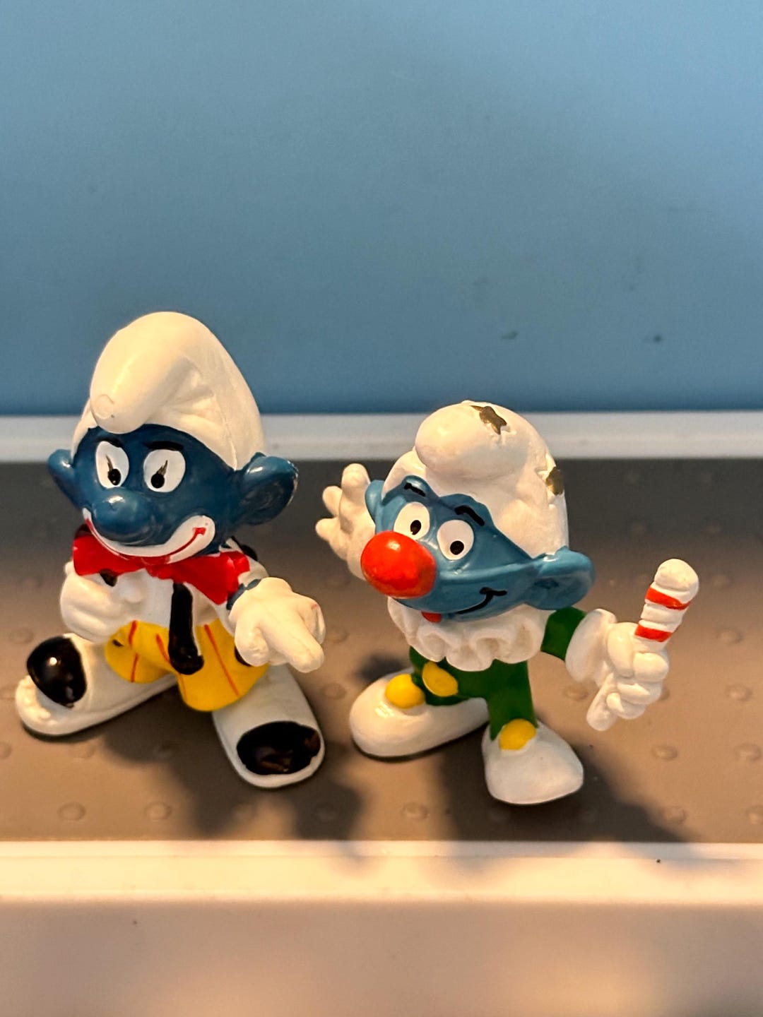 Set of 2x Smurfs Clown Smurf 20033 & Jester Smurf 20090 Vintage Peyo ...