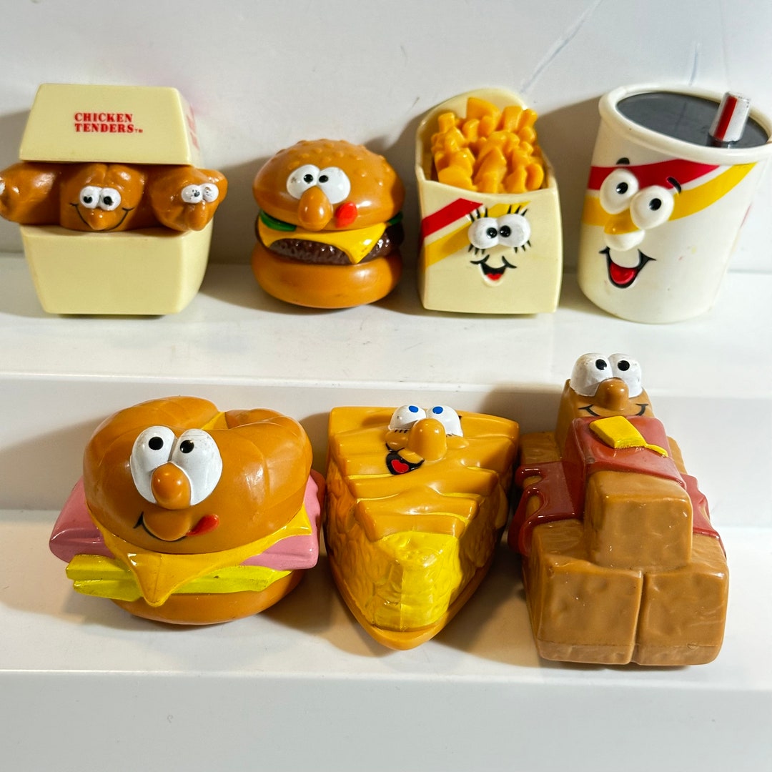Burger King Toys Lickety Splits Rolling Food Set Complete 7 Pieces From 1989! Rare - Etsy