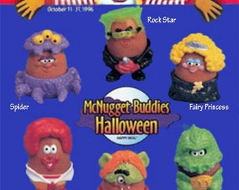 1992 Mcdonald's Happy Meal Toy Halloween Mcnugget Buddies - Etsy