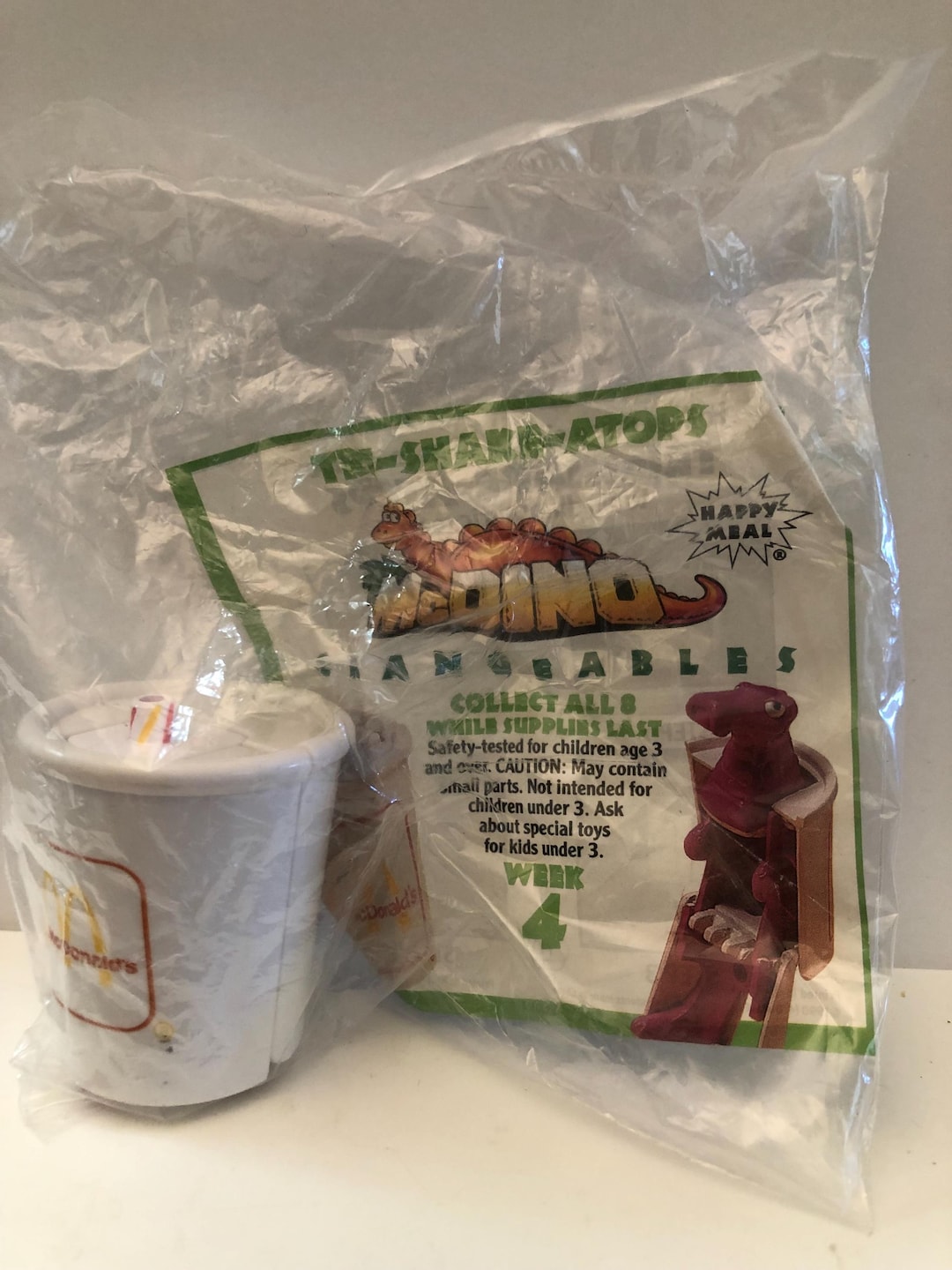 Mcdonald’s Happy Meal Toy Mcdino Changeables TRI-SHAKE-ATOPS 1990 ...