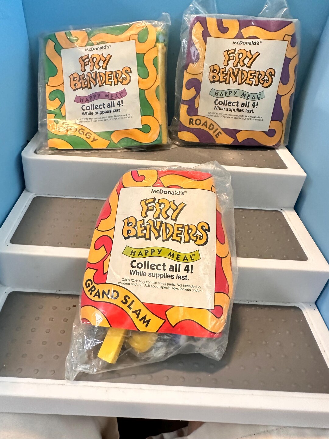 1990 Mcdonalds Fry Benders Happy Meal - Set of 3 Toys - Grand Slam ...
