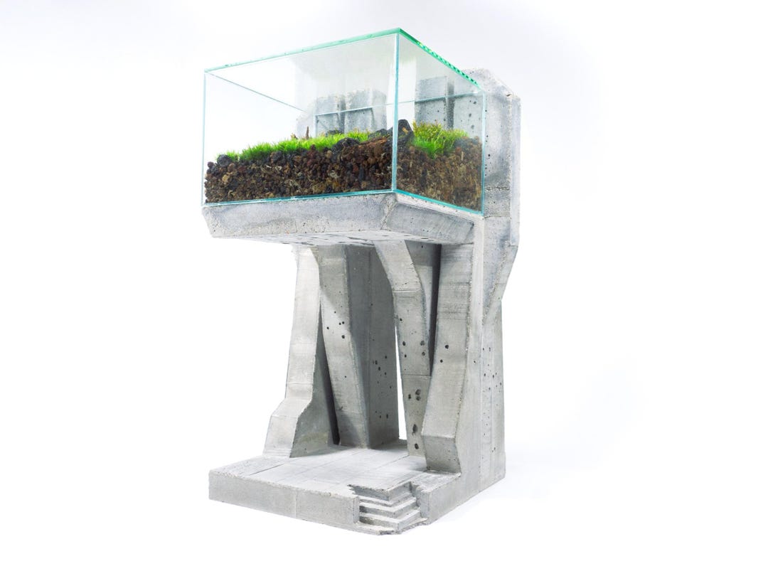 Cellula No.1 · Brutalist Concrete Sculpture · Architectural Terrarium ...
