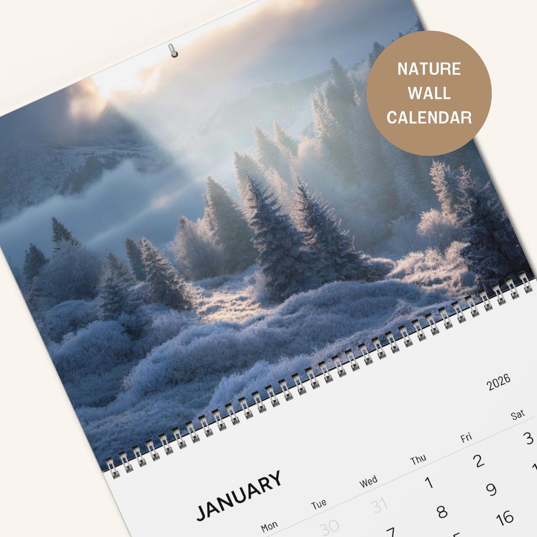 Nature Wall Calendar 2026 | Motive of the Month | Wall Decorations - Etsy