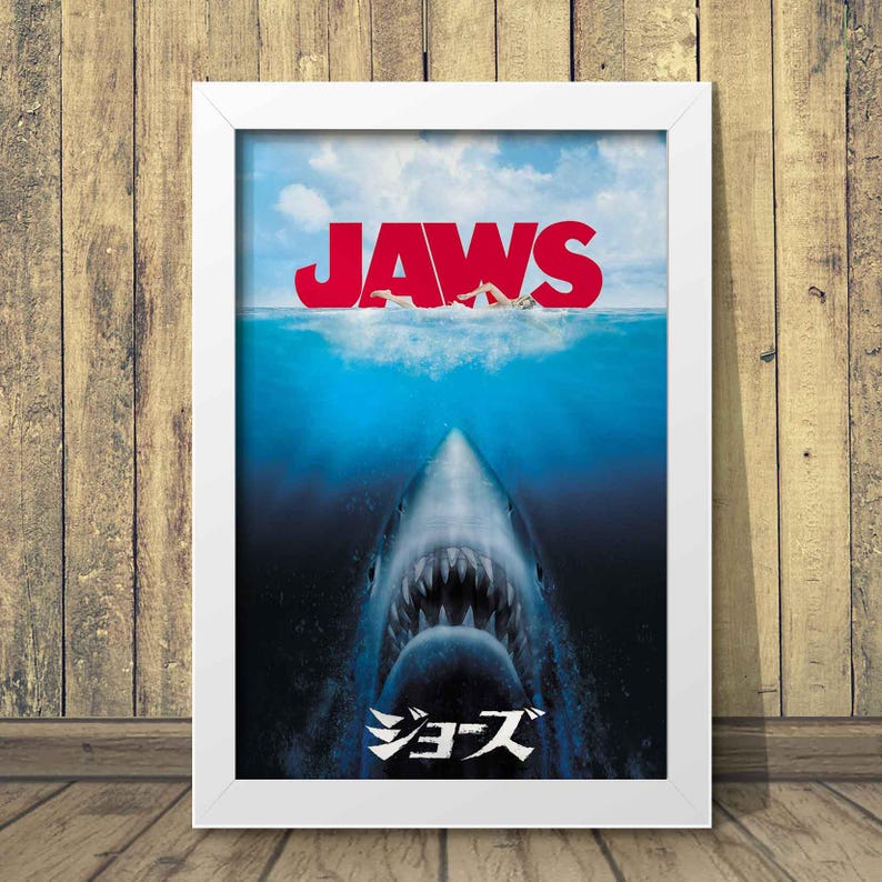 Jaws (1975) Horror Movie Poster - High Definition Wall Art - Poster for ...