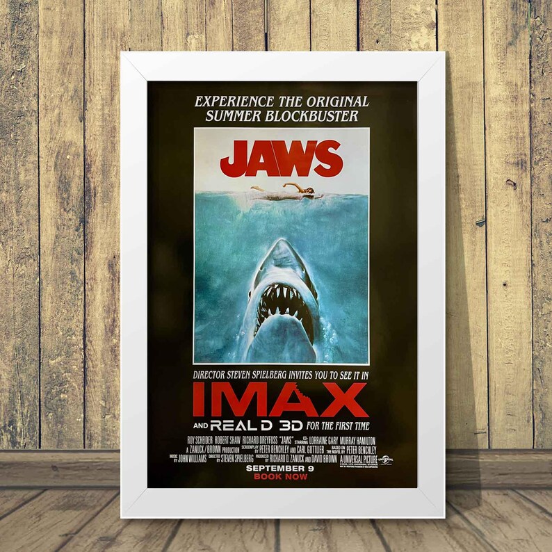 Jaws (1975) Horror Movie Poster - High Definition Wall Art - Poster for ...