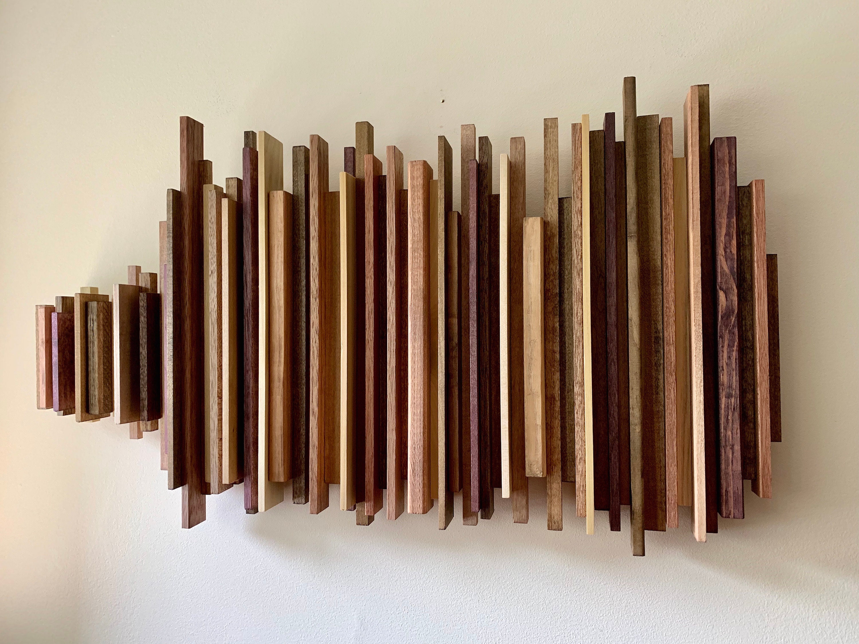 Custom 30 inch Wood Soundwave Wall Sculpture, Sound Wave Art, Based on ...